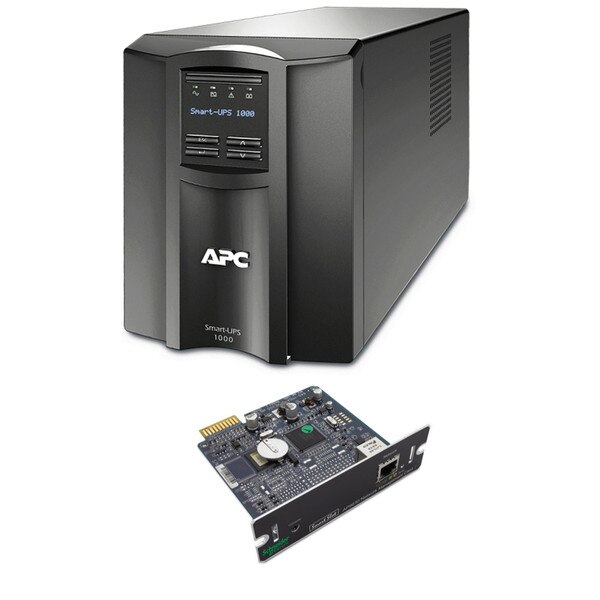 SMT1000 with AP9630 SmartUPS LCD Series APC 1000VA Tower UPS System ...
